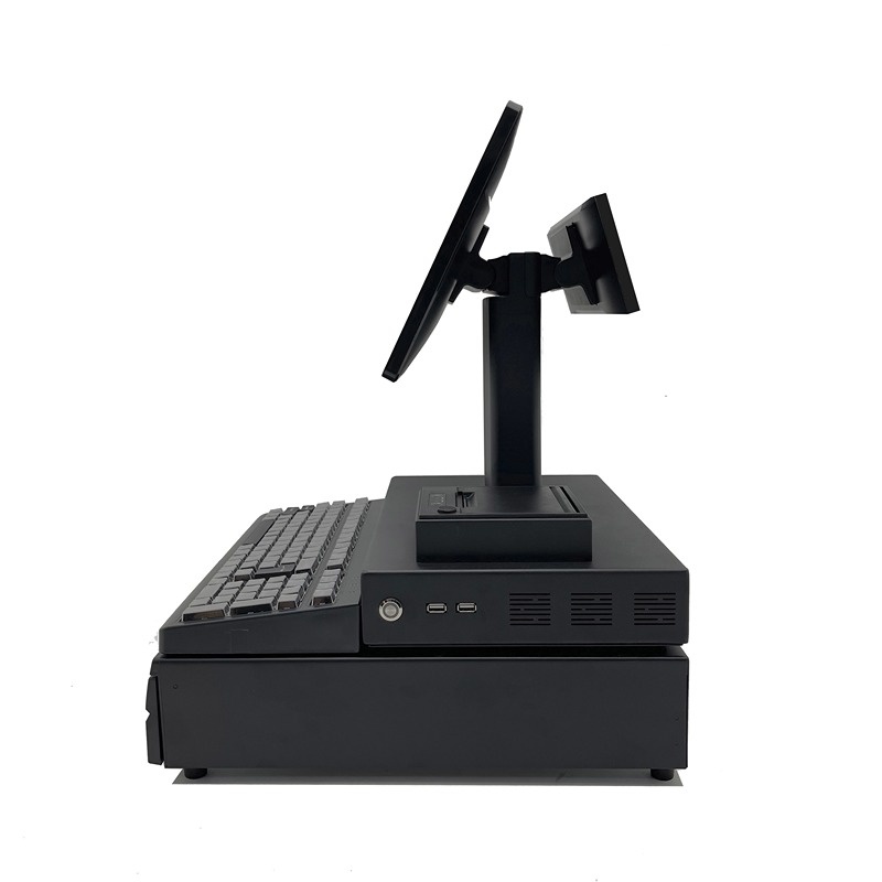 Supermarket POS billing systems with 15.6inch LCD screen and LED/VFD ...