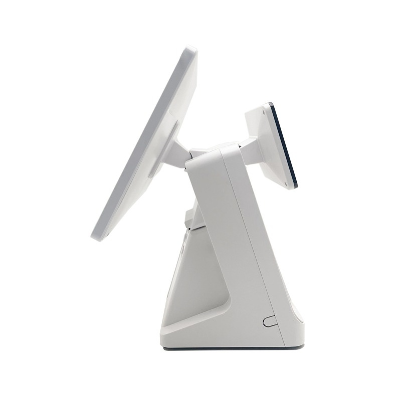 White color Windows 10 all in one dual screen POS systems