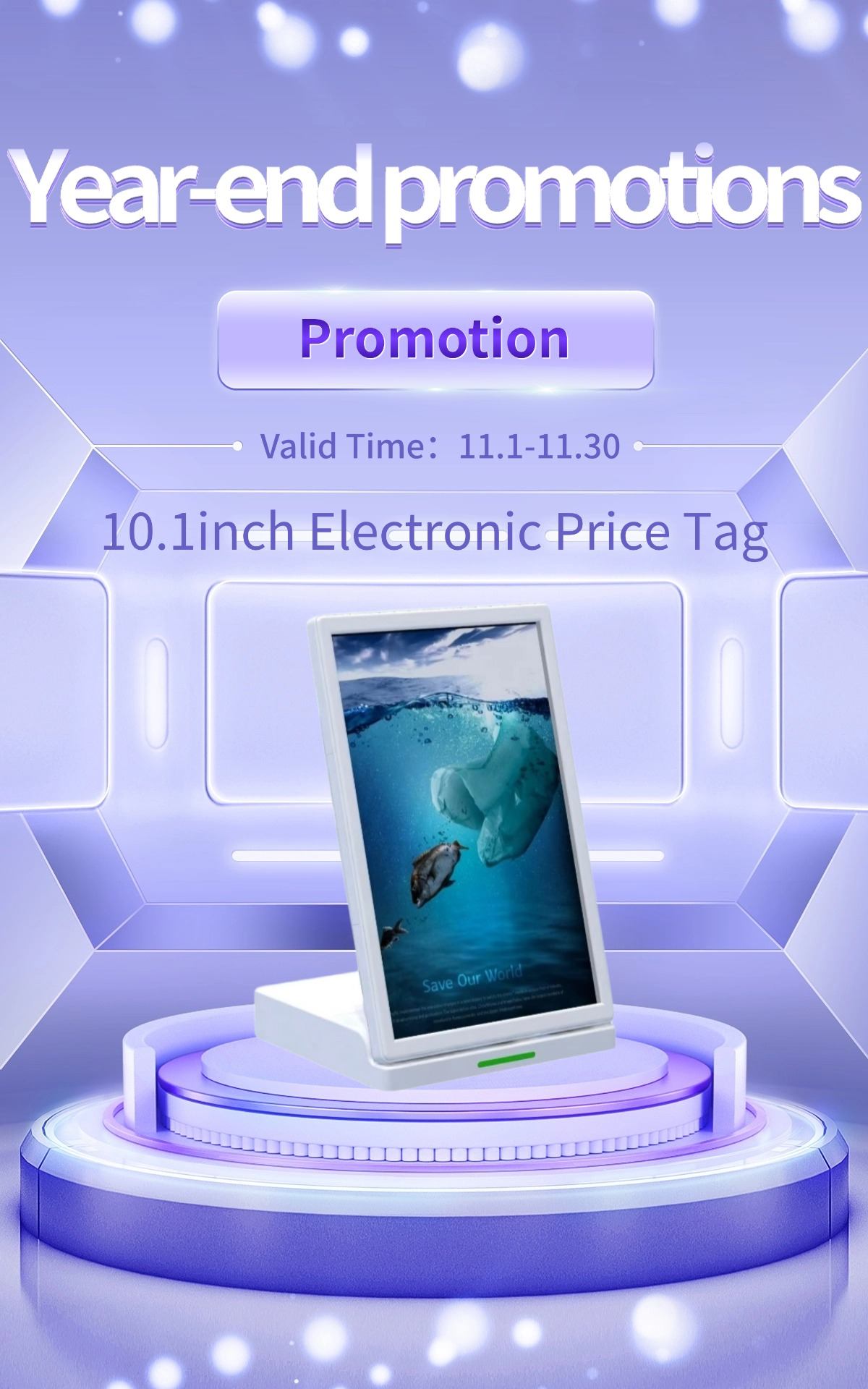 Year-end Promotions of 10.1inch Desktop Electronic Price Tags 10.1inch